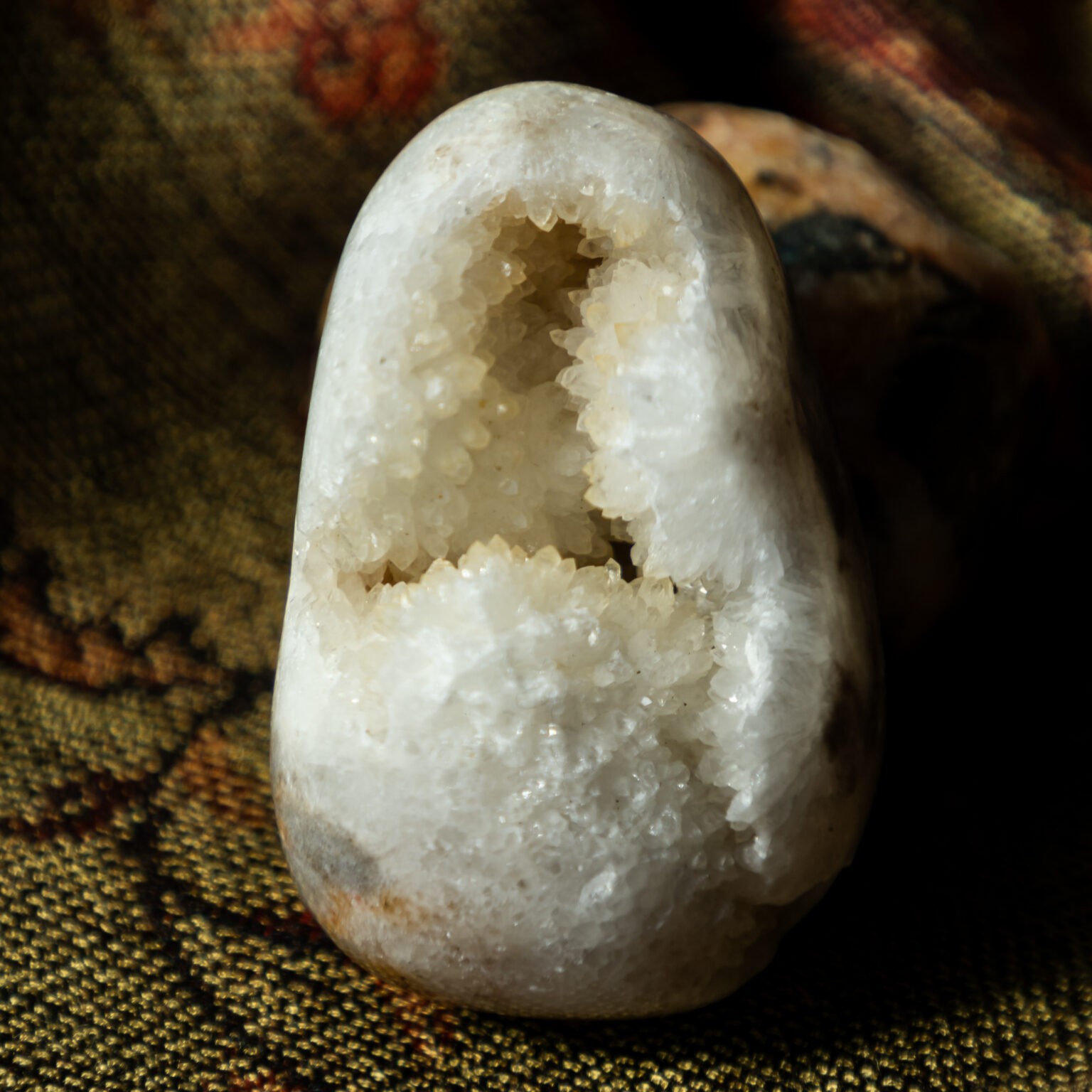 Tumbled Druzy Dendritic Sulfur Quartz for transformation - Sage Goddess