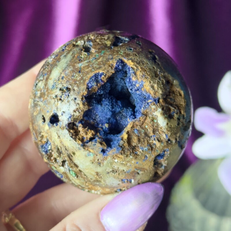 Azurite Sphere to enhance your psychic gifts - Sage Goddess