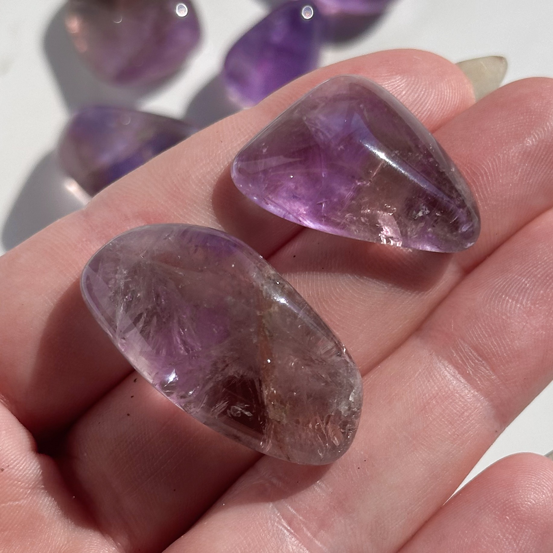 Tumbled Ametrine for inspired empowerment