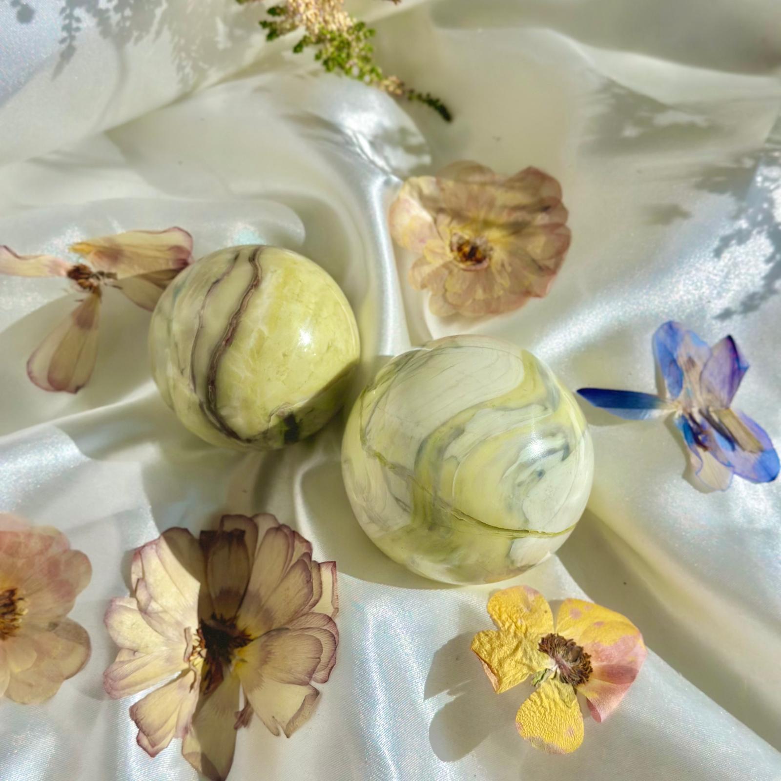 Yellow Infinite Stone Sphere for healing & prosperity - Sage Goddess